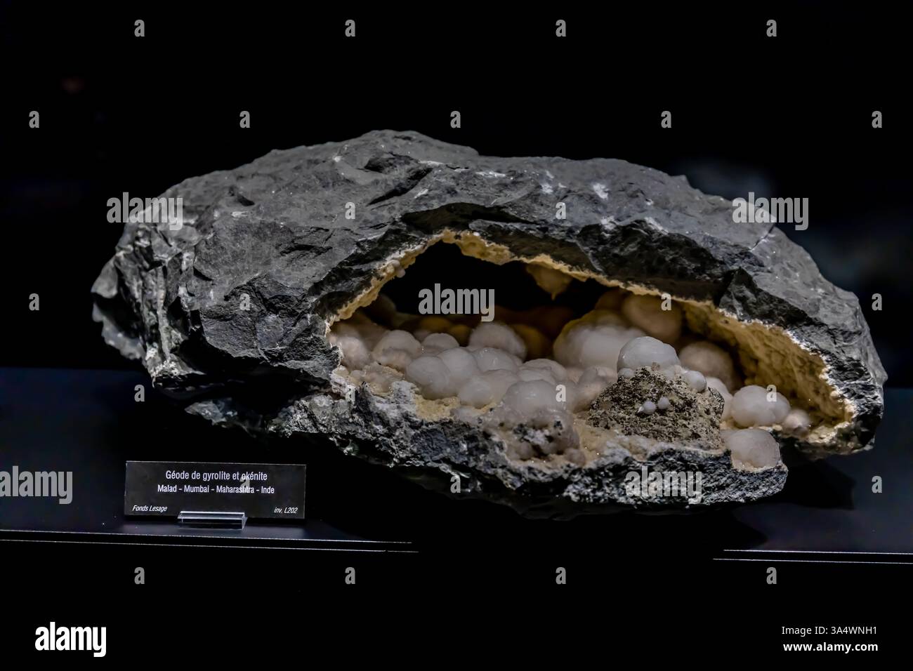 Crystals and gemstones in the Crystal museum in Chamonix. Unusual ...