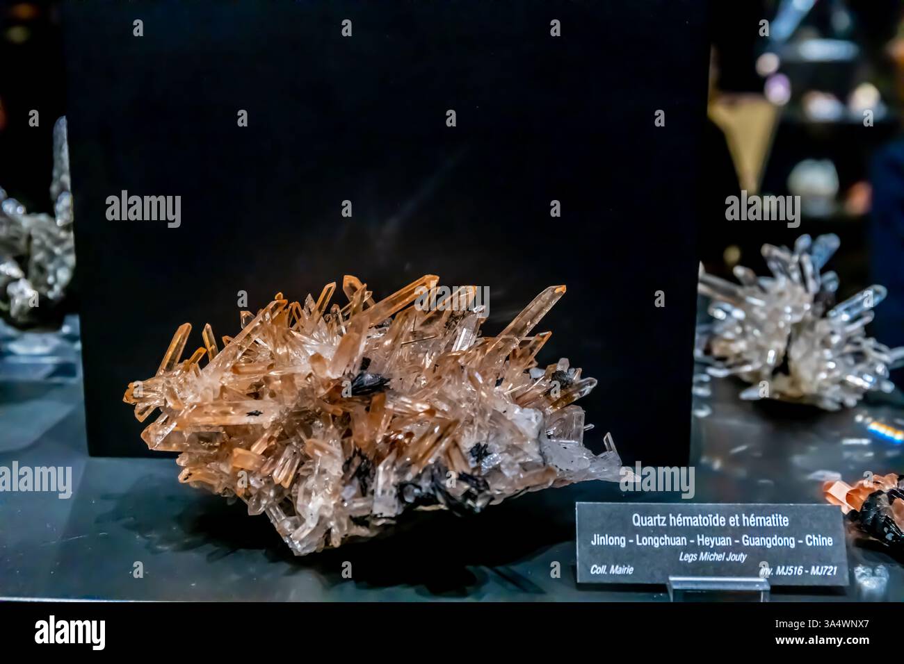 Crystals and gemstones in the Crystal museum in Chamonix. Unusual ...