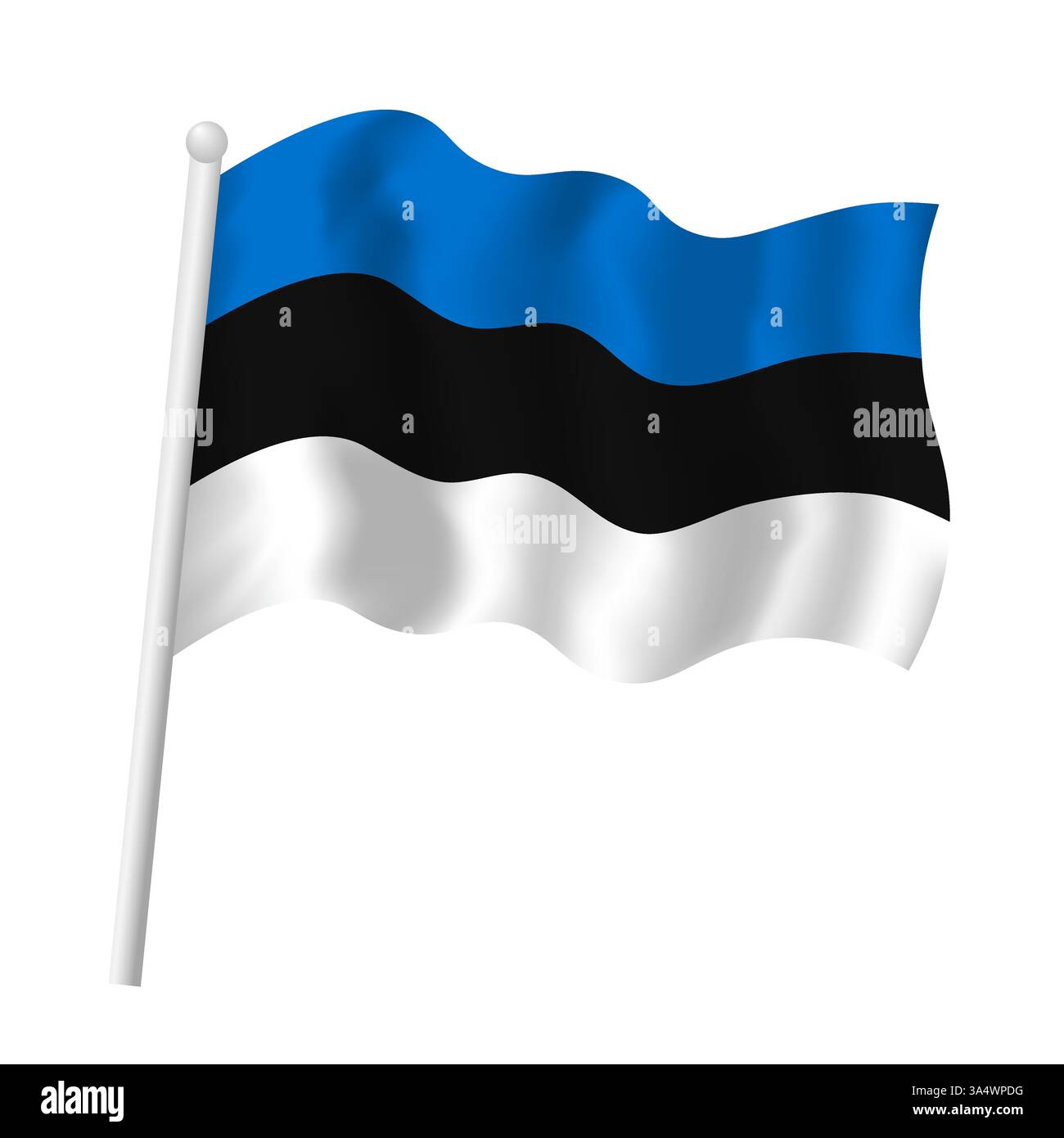 Estonia flag waving. Vector isolated illustration of Estonian national ...
