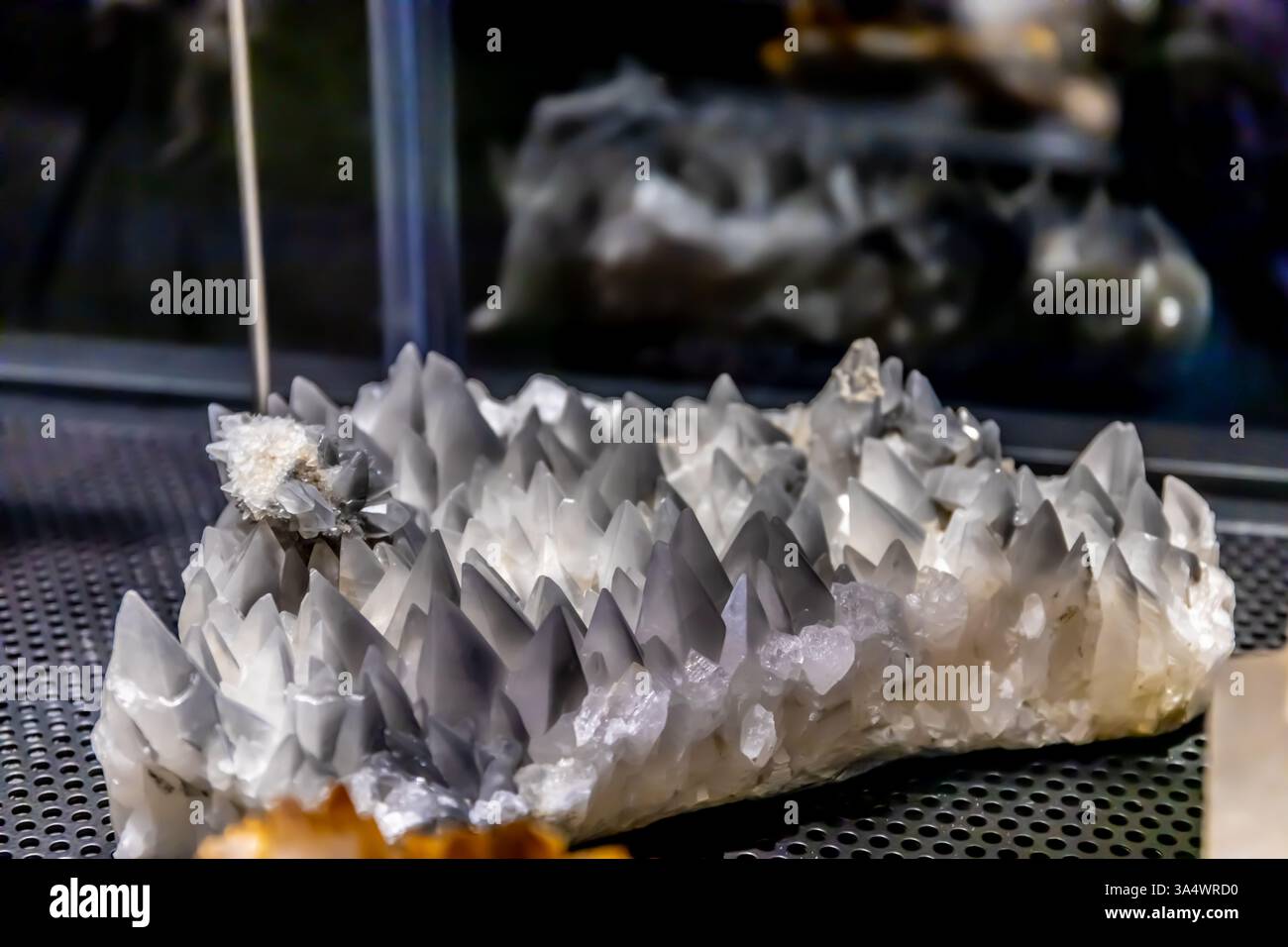 Crystals and gemstones in the Crystal museum in Chamonix. Unusual ...