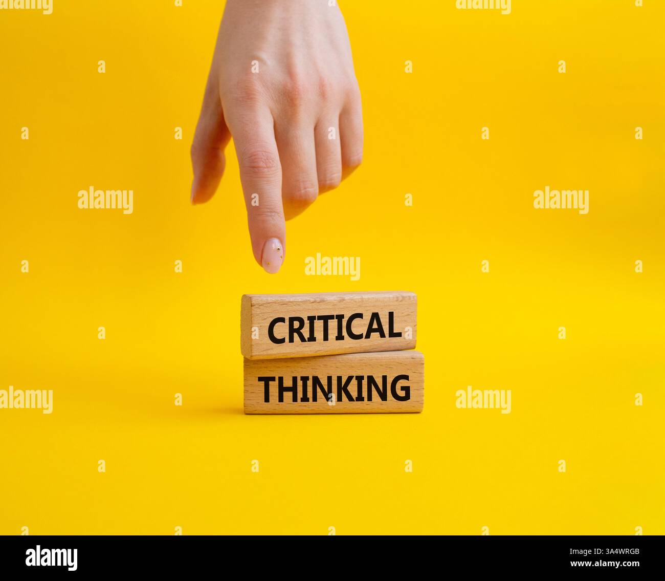 Critical thinking symbol. Wooden blocks with words Critical thinking ...