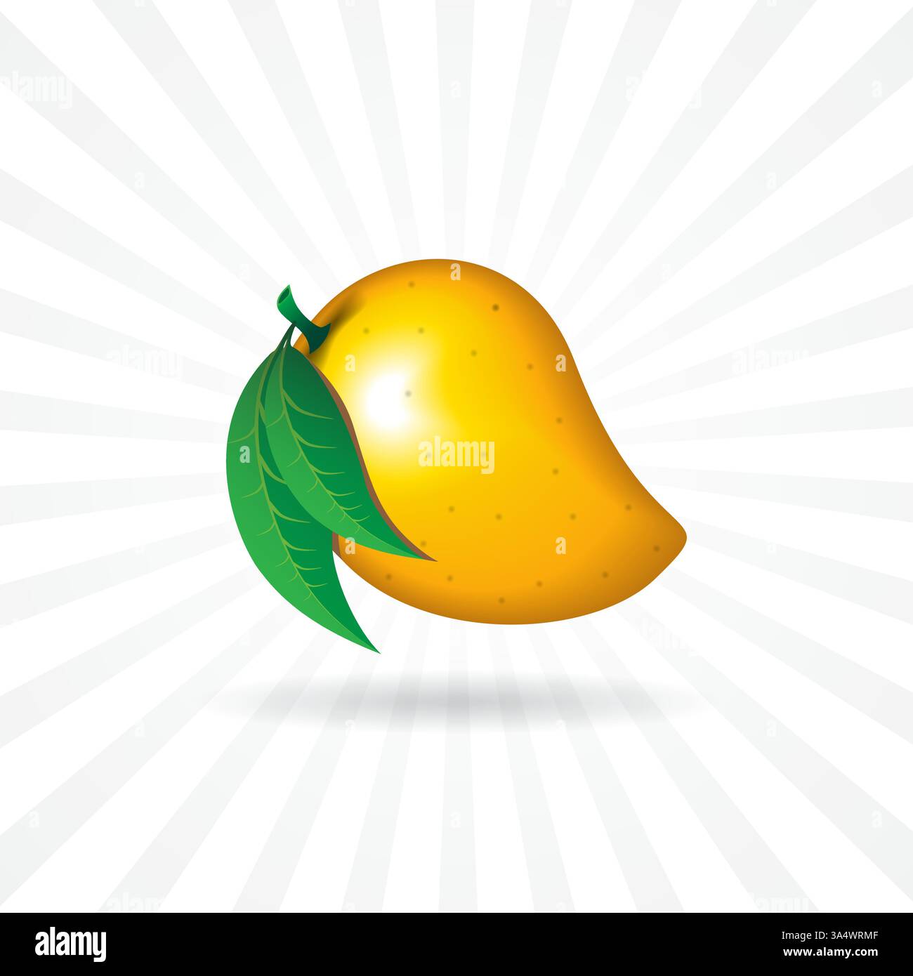 3d mango fruit shape contour abstract seamless pattern on grey sunburst ...