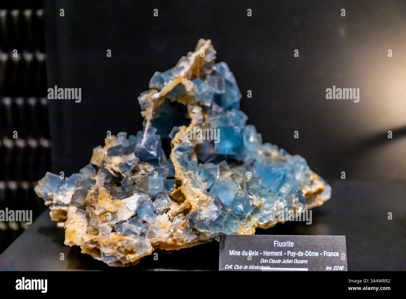 Crystals and gemstones in the Crystal museum in Chamonix. Unusual ...