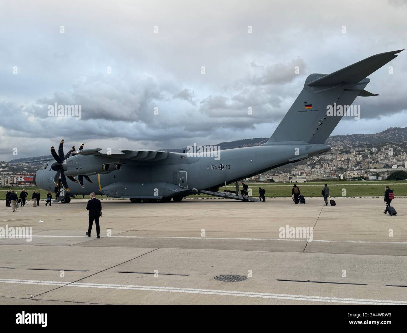 Beirut, Lebanon. 20th Mar, 2025. An air force plane stands ready at the ...