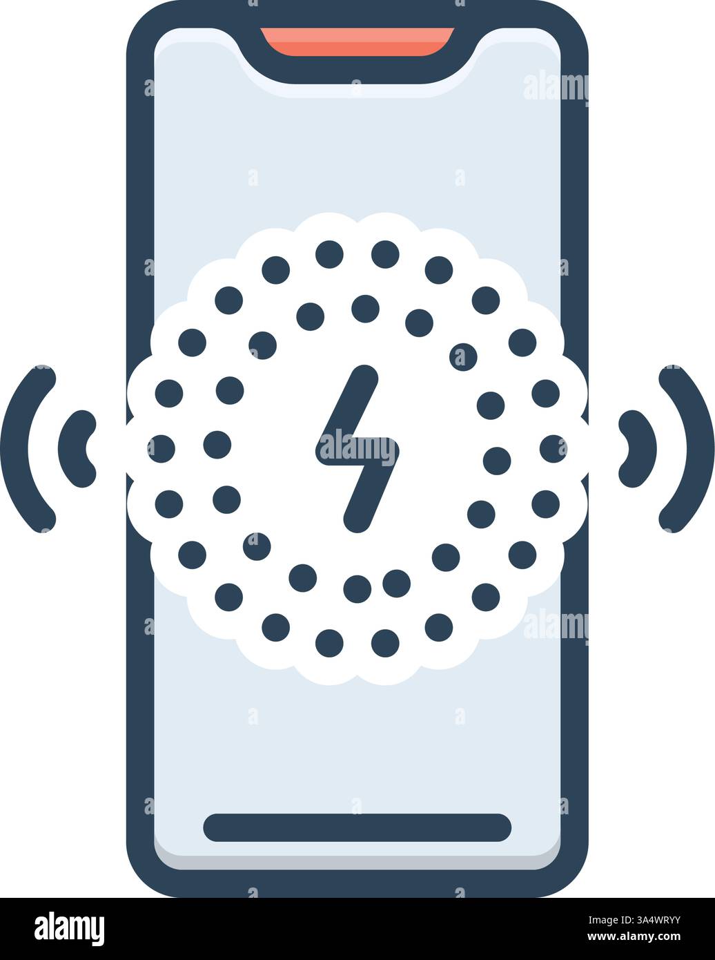 Wireless charging icon logo hi-res stock photography and images - Alamy