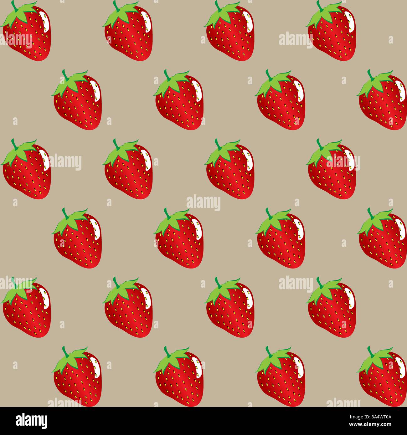 Ripe strawberry cherry peach Stock Vector Images - Alamy