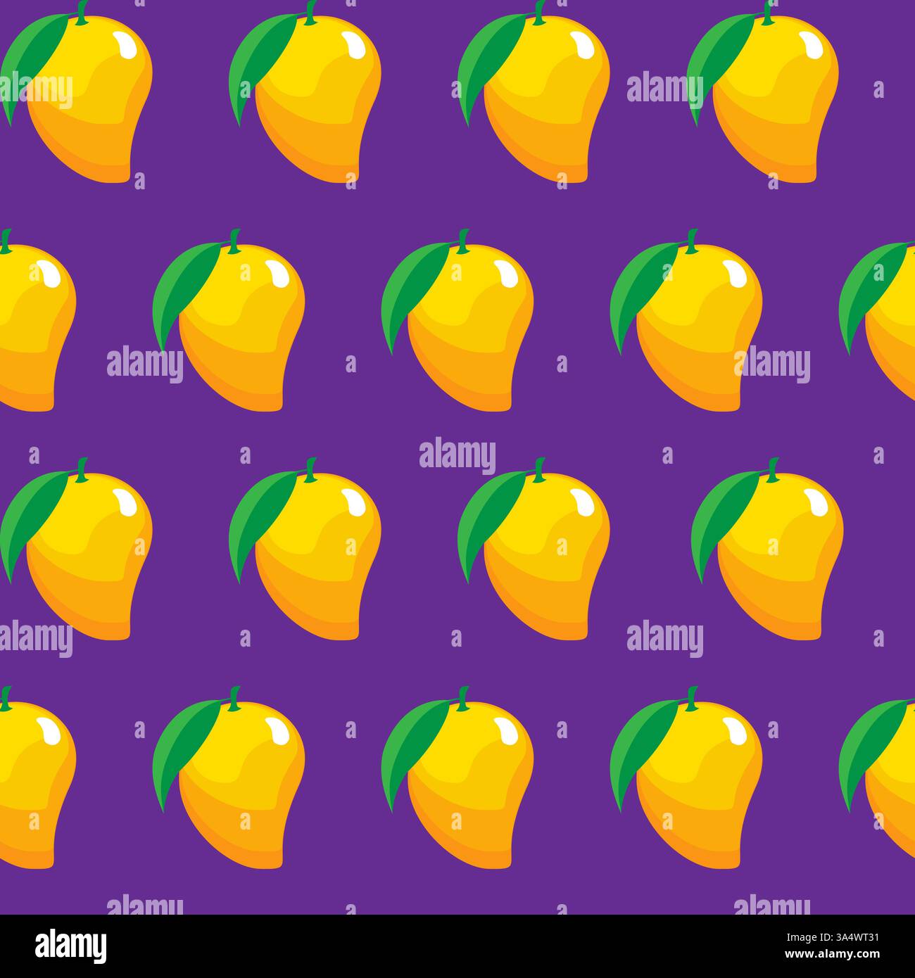 mango fruit contour abstract seamless pattern on purple background for ...