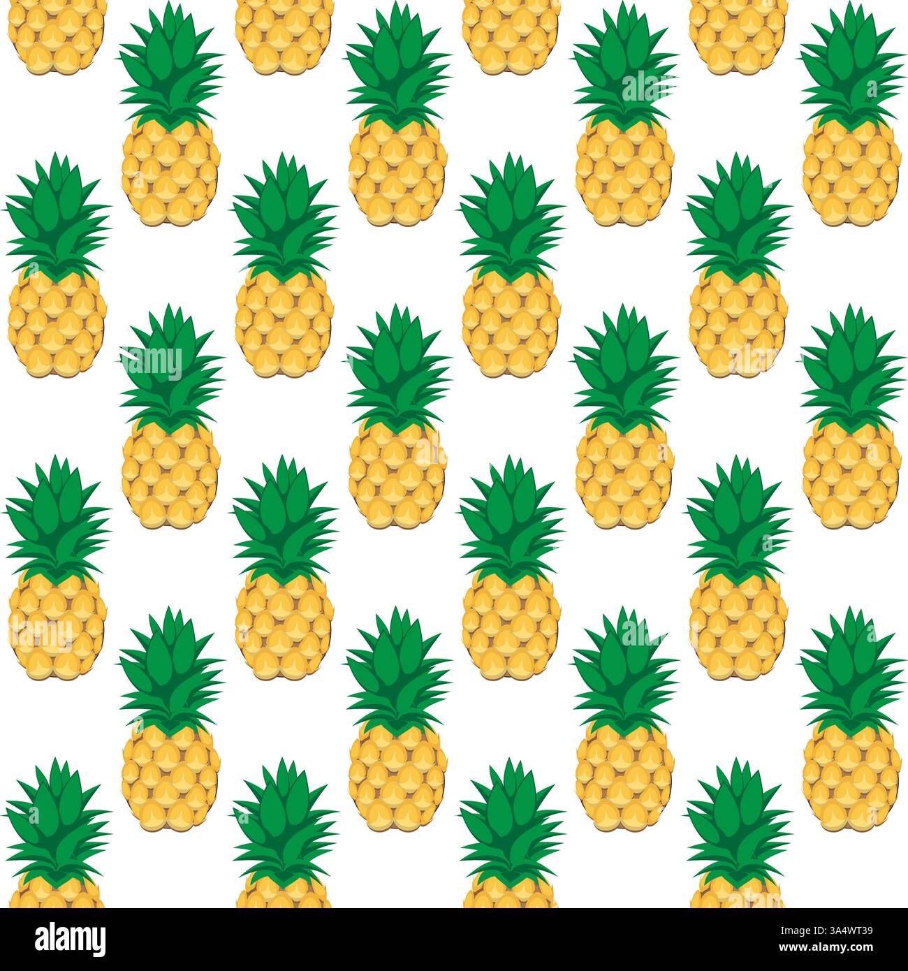 Pineapple fruit contour abstract seamless pattern on white background for wallpaper, pattern ...