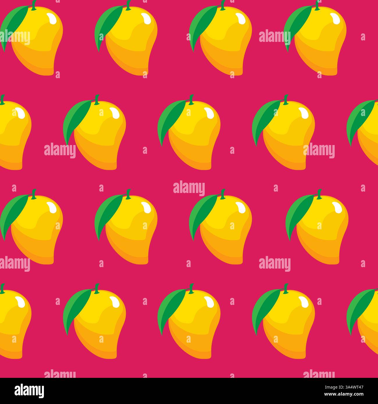 mango fruit contour abstract seamless pattern on pink background for ...