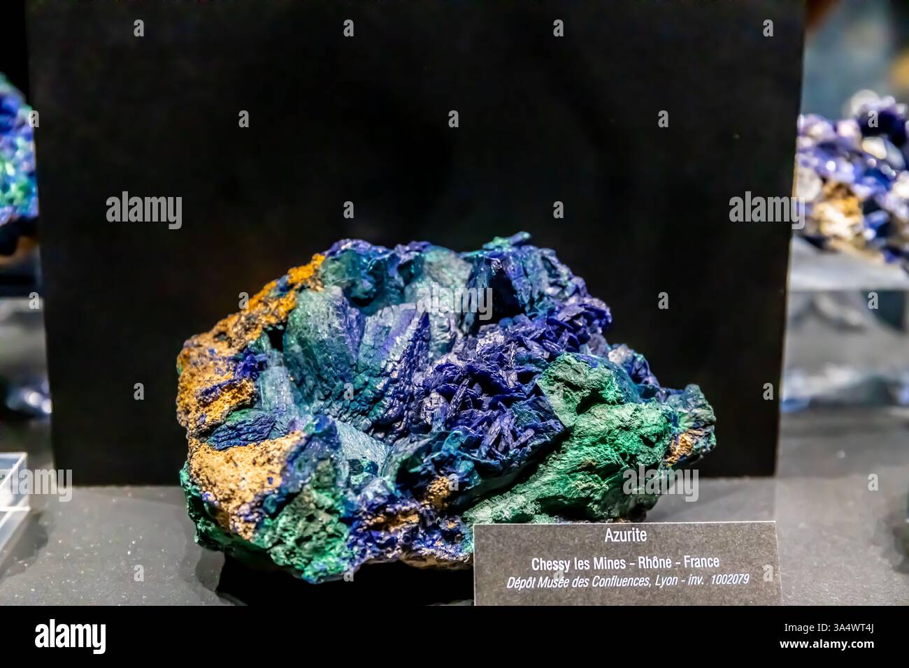 Crystals and gemstones in the Crystal museum in Chamonix. Unusual ...