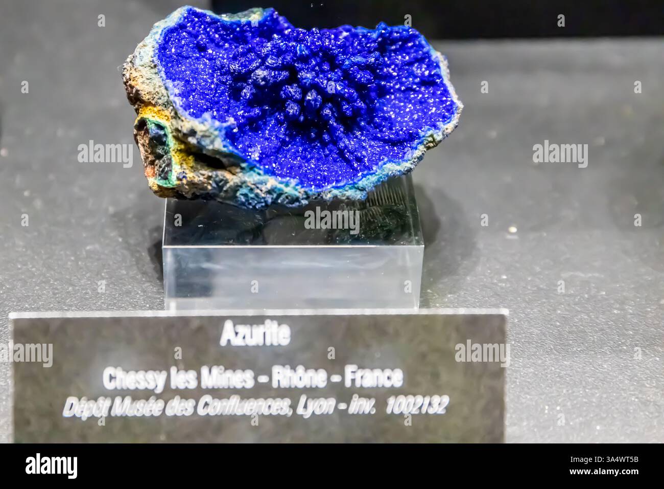 Crystals and gemstones in the Crystal museum in Chamonix. Unusual ...