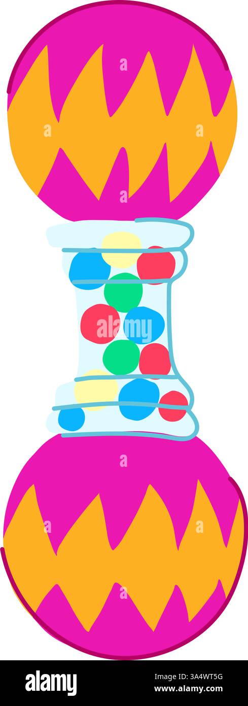 sound baby rattle cartoon vector illustration Stock Vector Image & Art ...