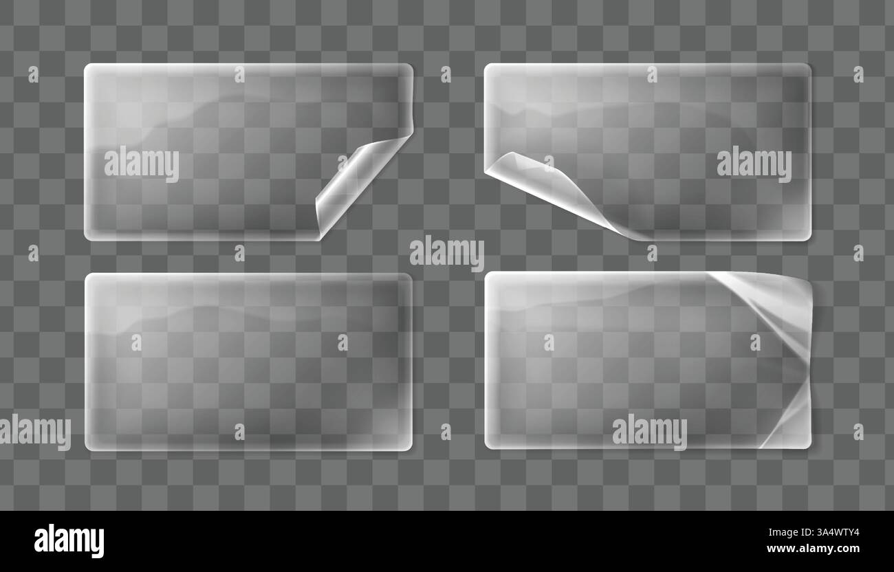 Glass mockup for stickers Stock Vector Images - Alamy