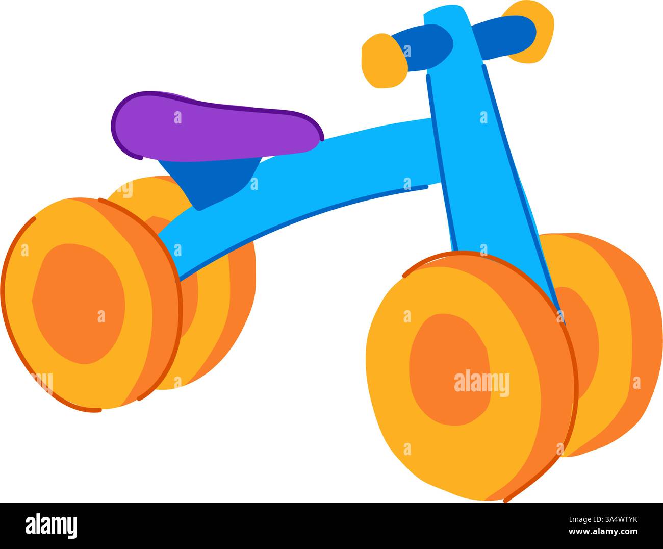 kids balance bike cartoon vector illustration Stock Vector Image & Art ...