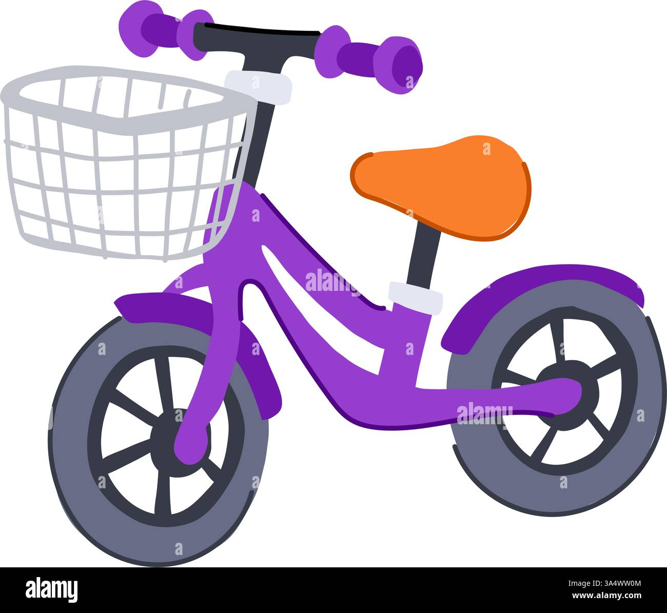 lightweight balance bike cartoon vector illustration Stock Vector Image ...