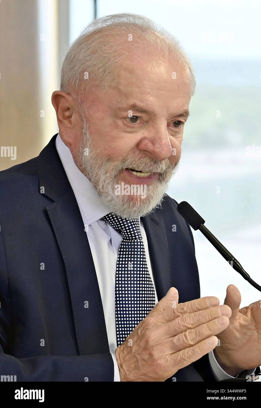 Brazilian President Luiz Inacio Lula da Silva responds to interviews ...