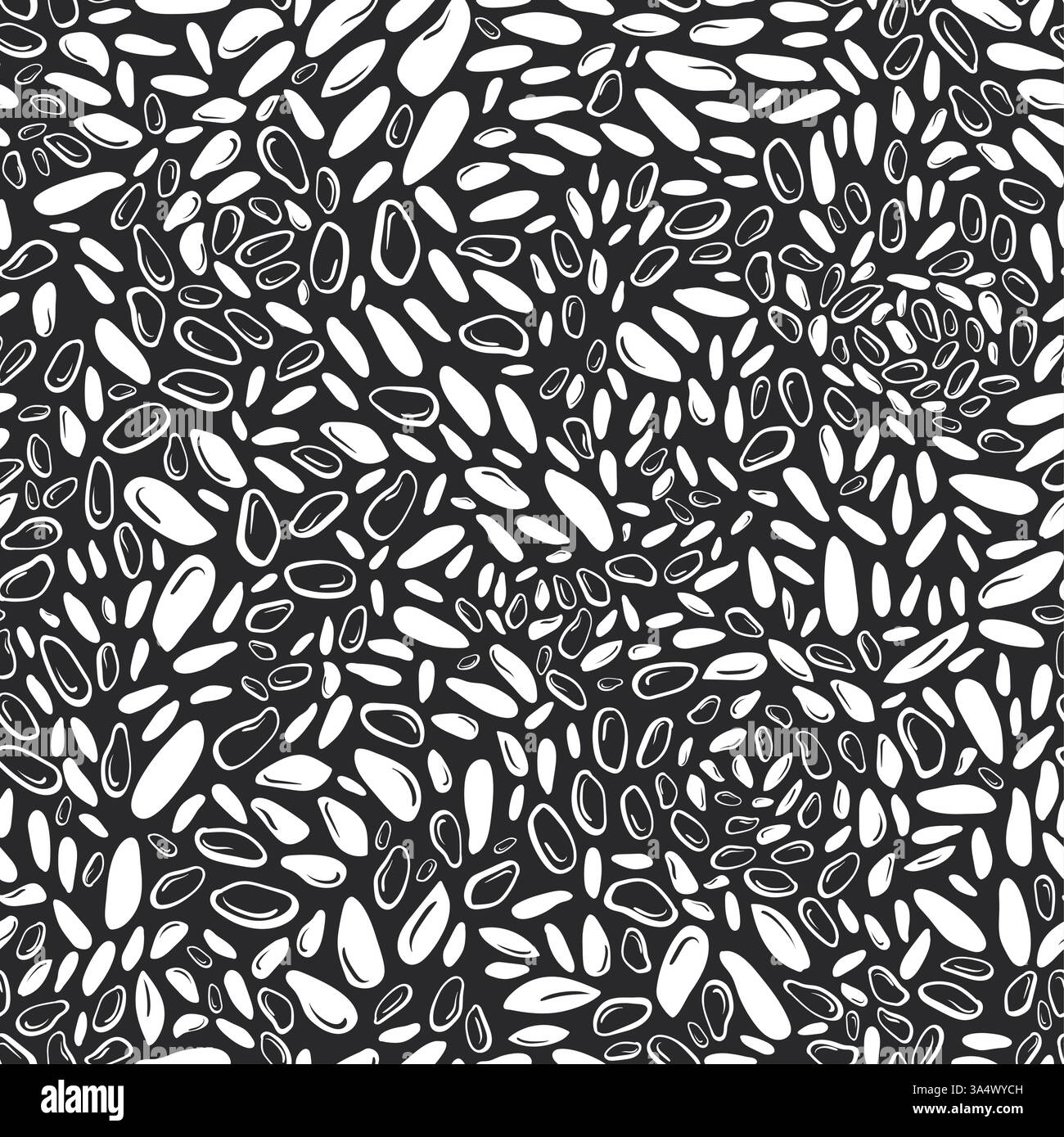 Raw black rice background Stock Vector Images - Alamy