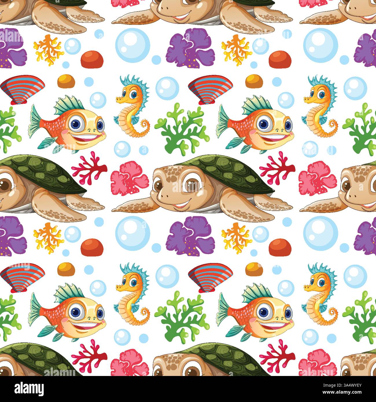 Vibrant marine life vector vectors hi-res stock photography and images ...