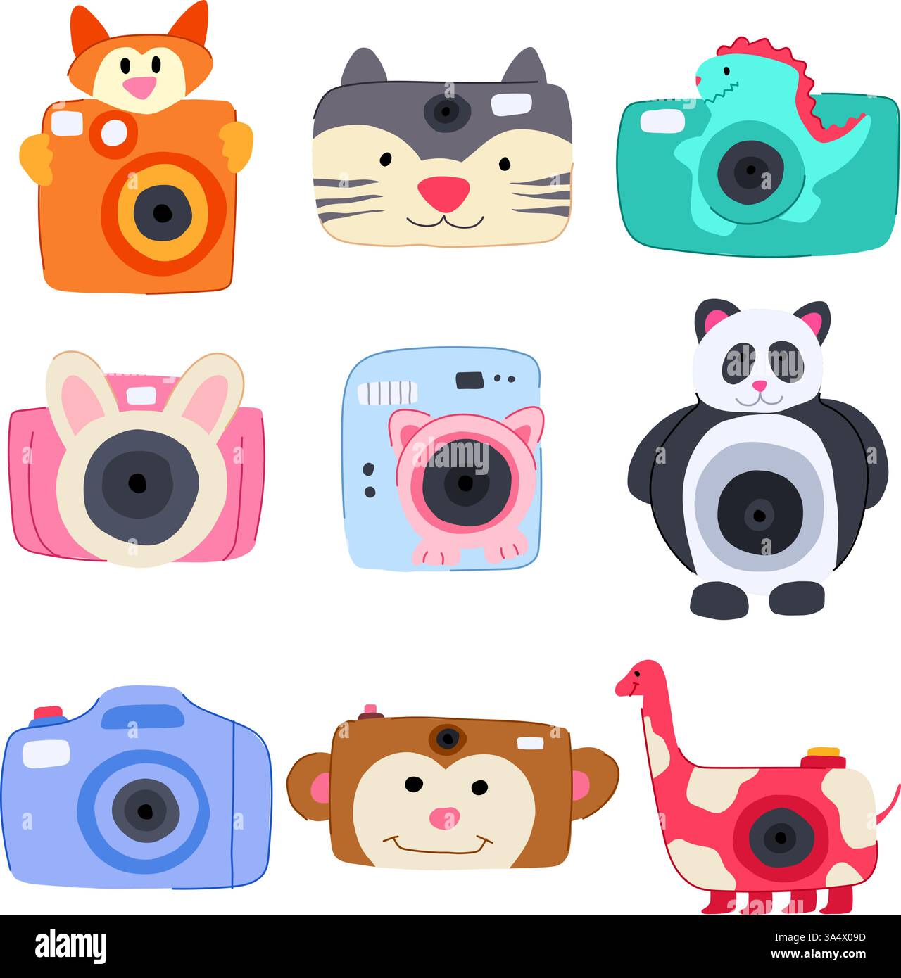 camera toy set cartoon vector illustration Stock Vector Image & Art - Alamy