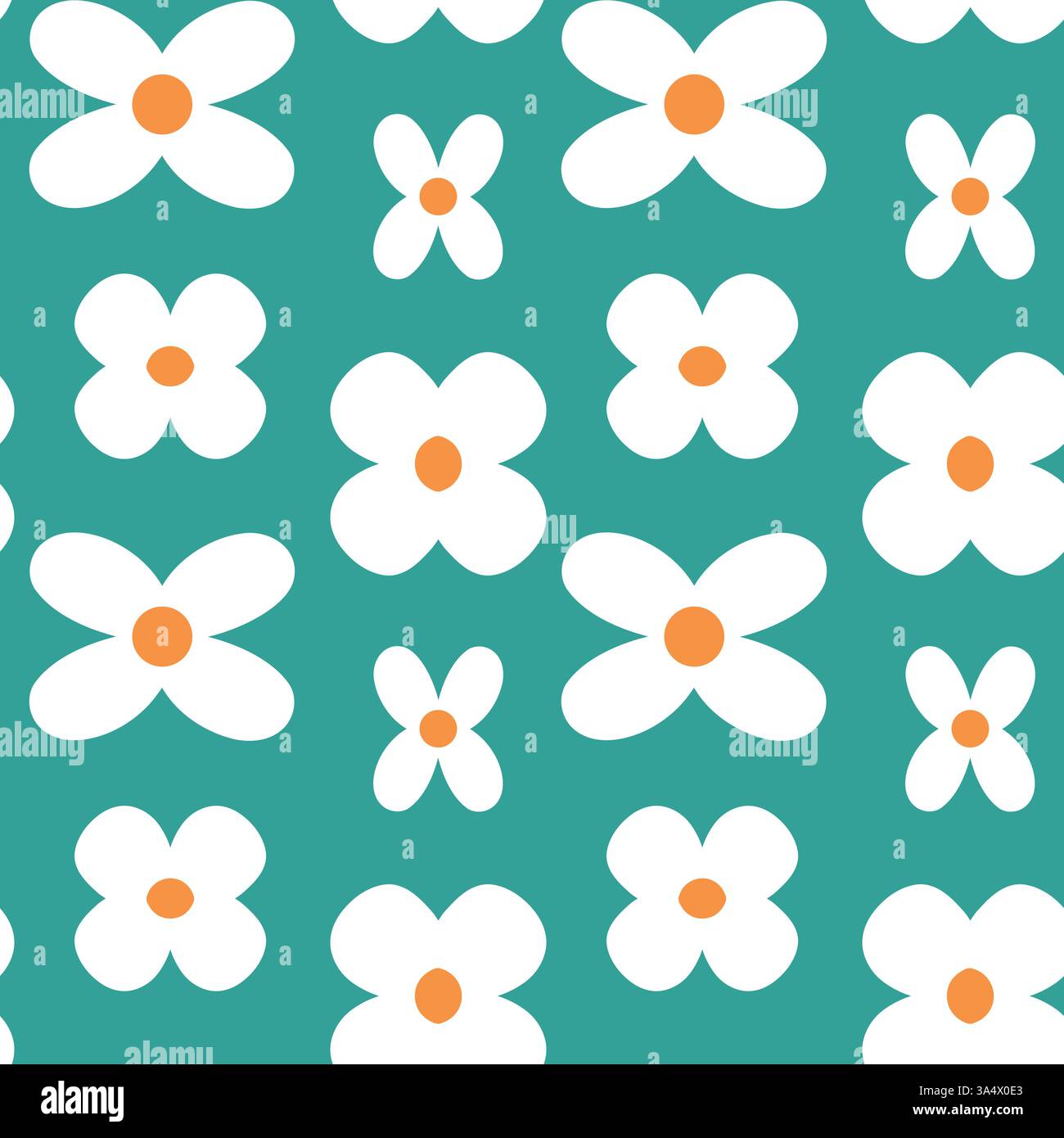 Funny daisy flowers seamless hi-res stock photography and images - Alamy