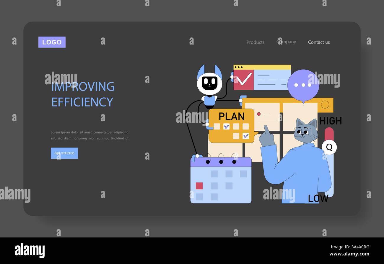 Business Processes Illustration Focuses On Enhancing Efficiency