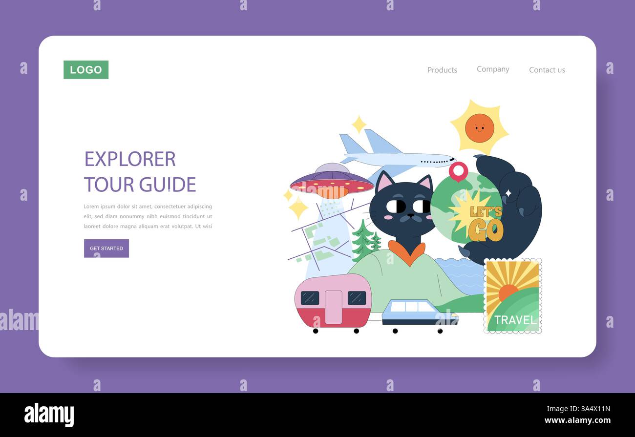 Explorer Tour Guide concept. A fun and engaging illustration promoting ...
