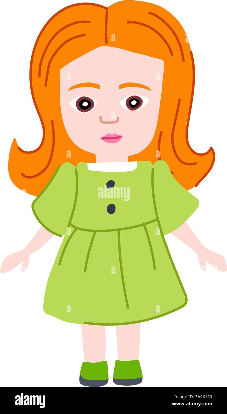 imagination doll toy cartoon vector illustration Stock Vector Image ...
