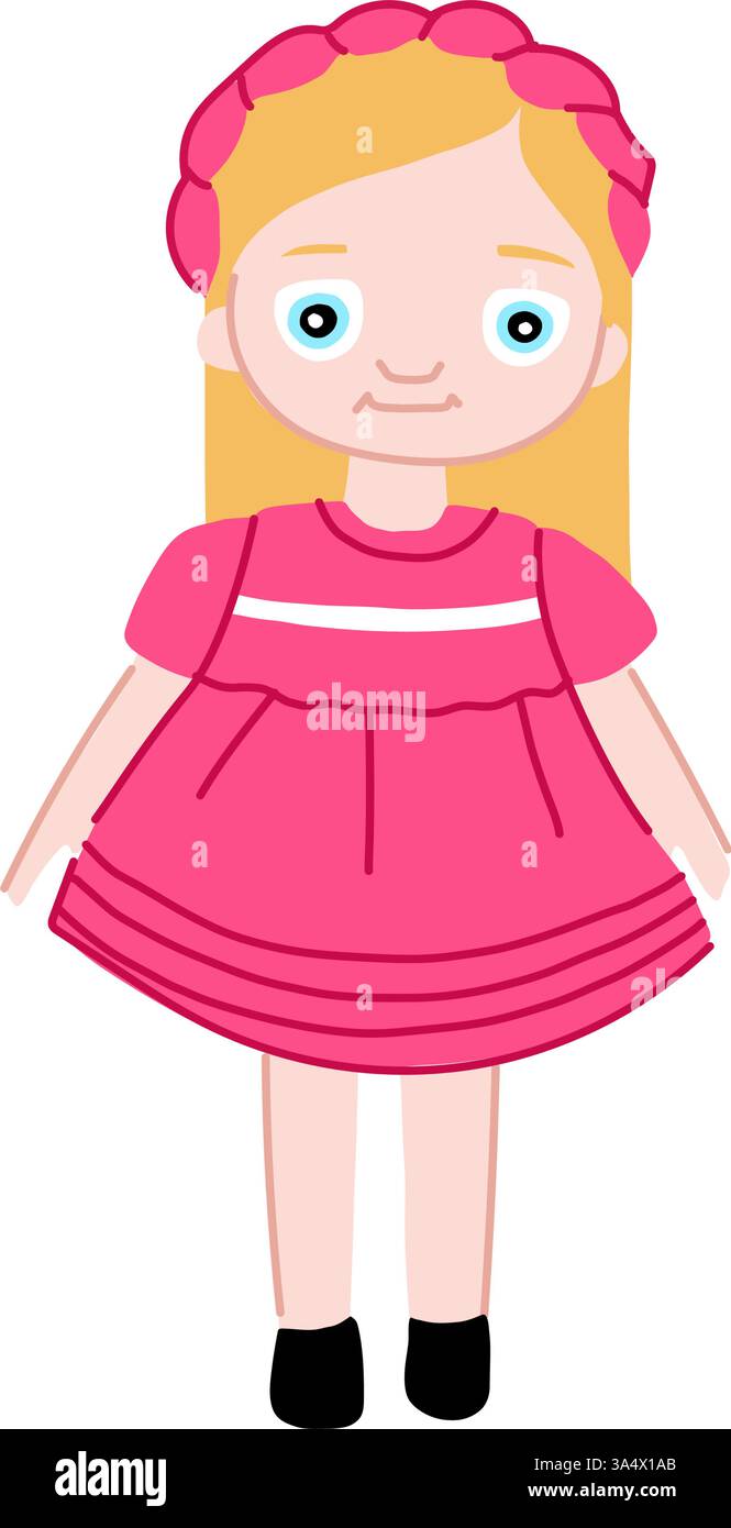 fun doll toy cartoon vector illustration Stock Vector Image & Art - Alamy