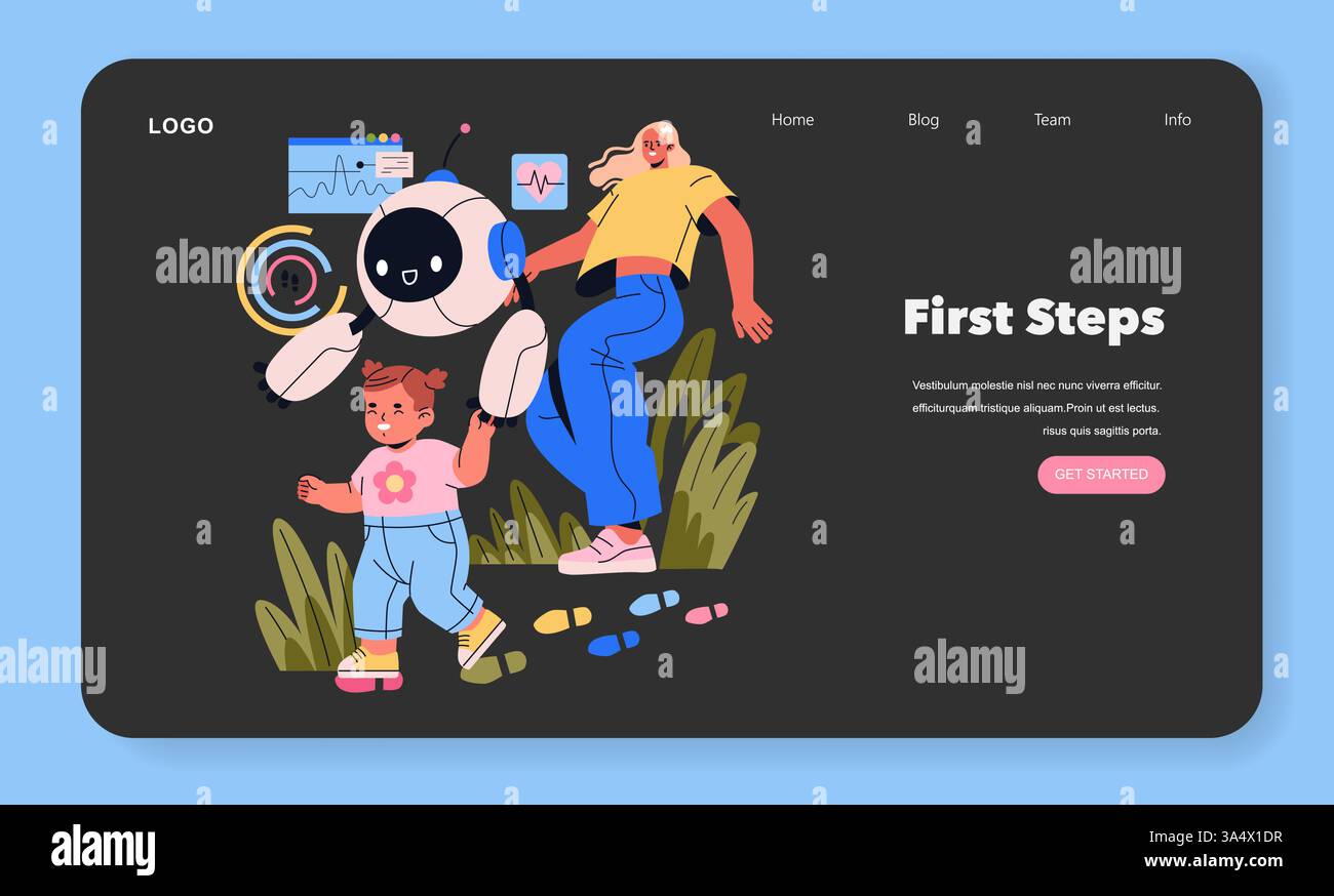 AI Co-Parent concept. A modern approach to parenting with the aid of ...
