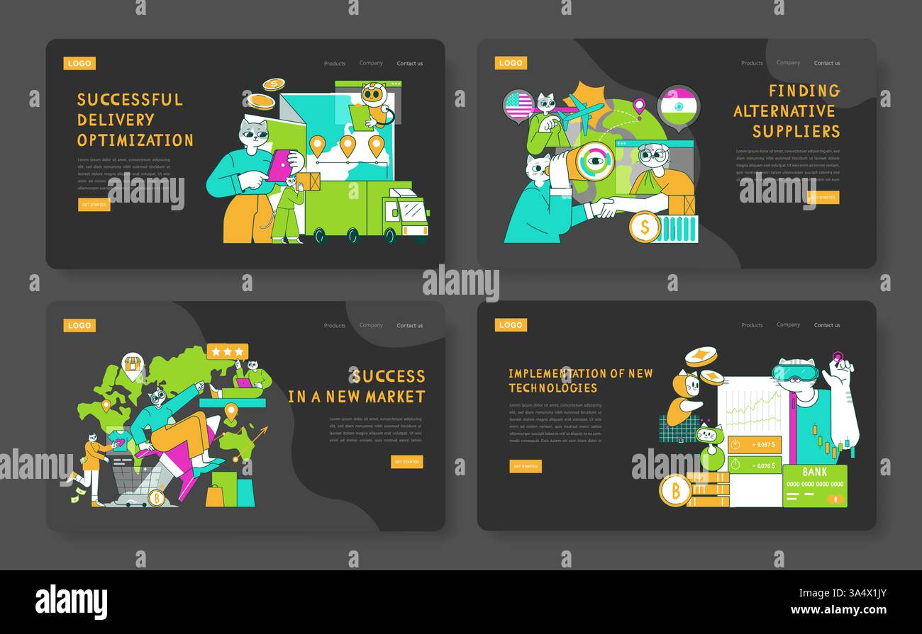 Business Cat series. Illustrates various business concepts featuring ...