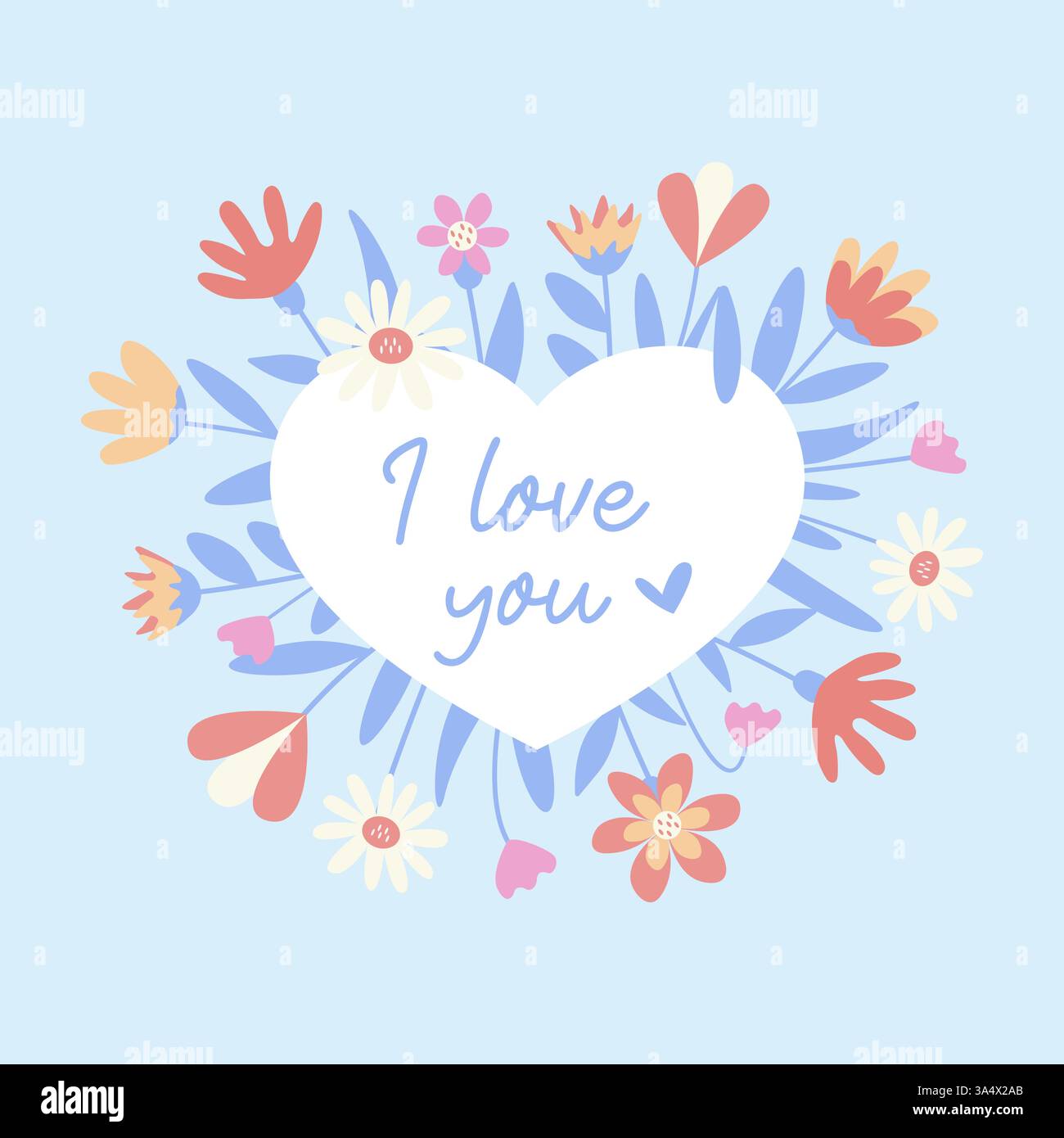 A square template with a floral heart pattern, with a place for the ...