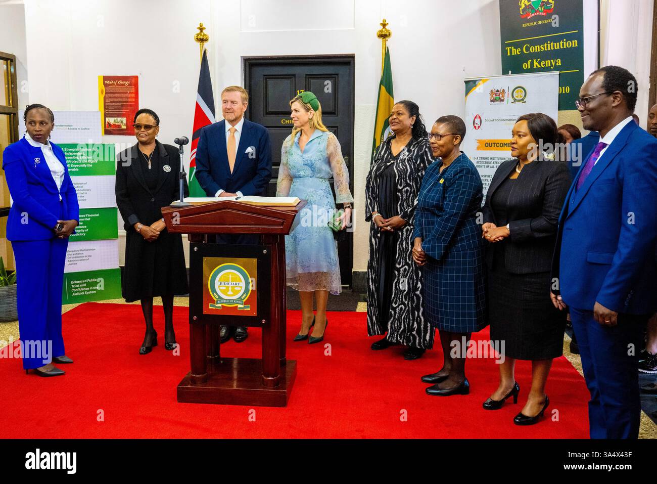King Willem-Alexander and Queen Maxima with Martha Karambu Koome during ...