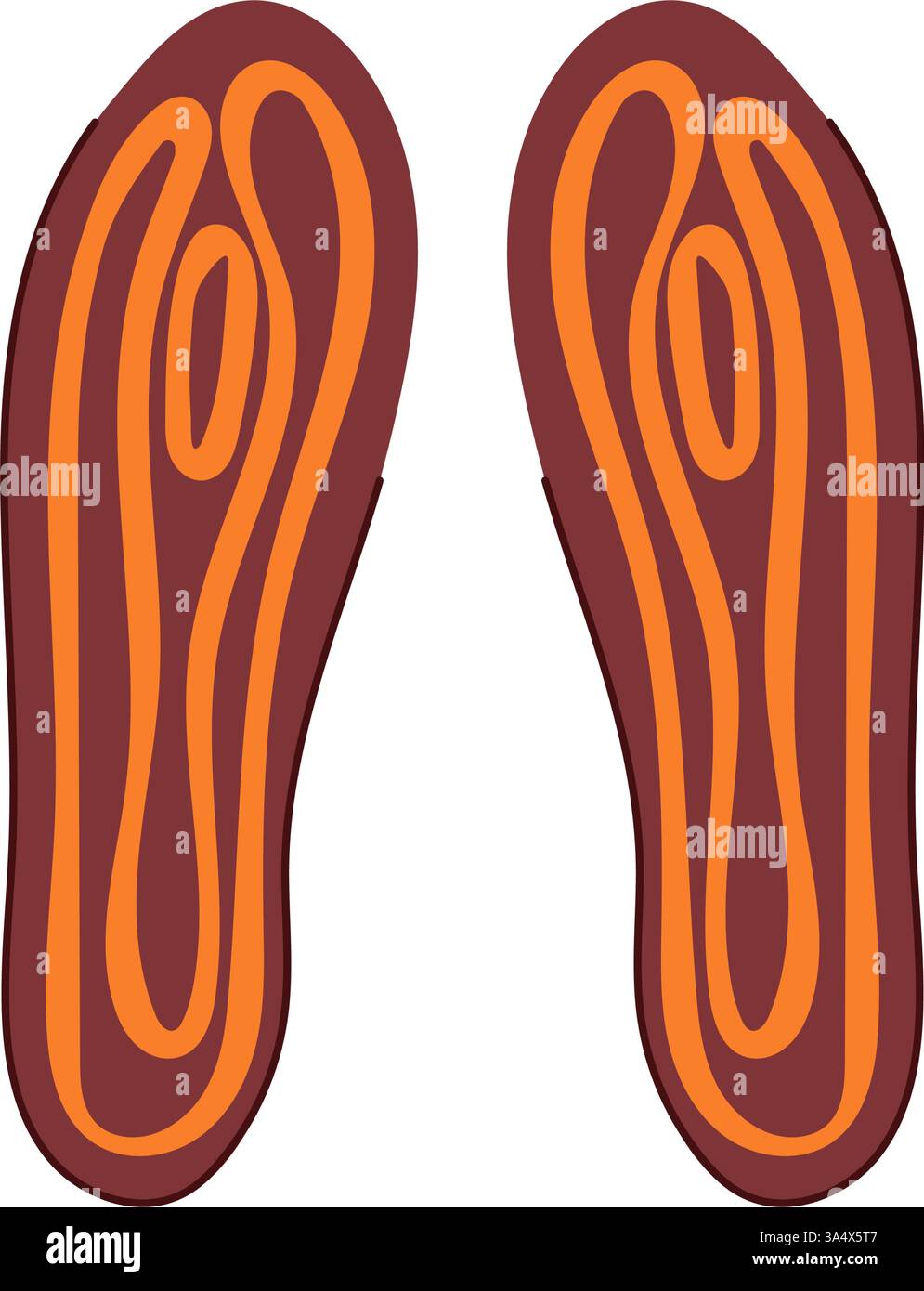 feet electric heated insoles cartoon vector illustration Stock Vector ...