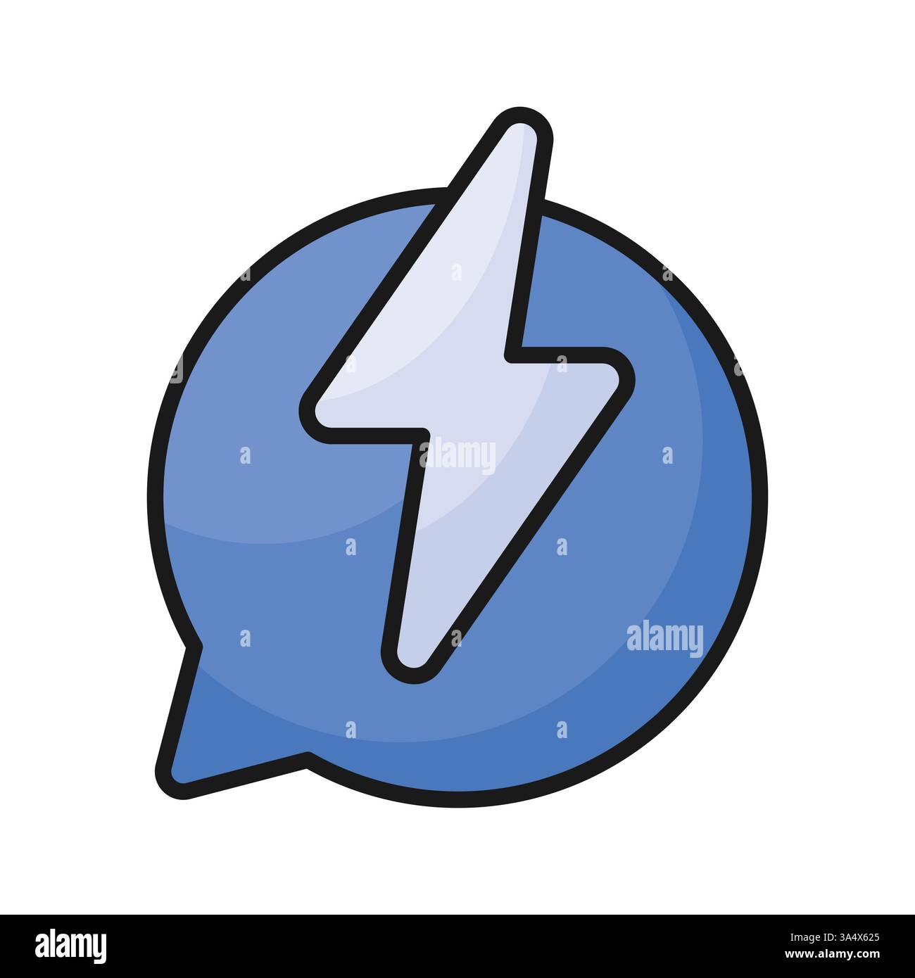 Messenger app icon vector design in editable style Stock Vector Image ...