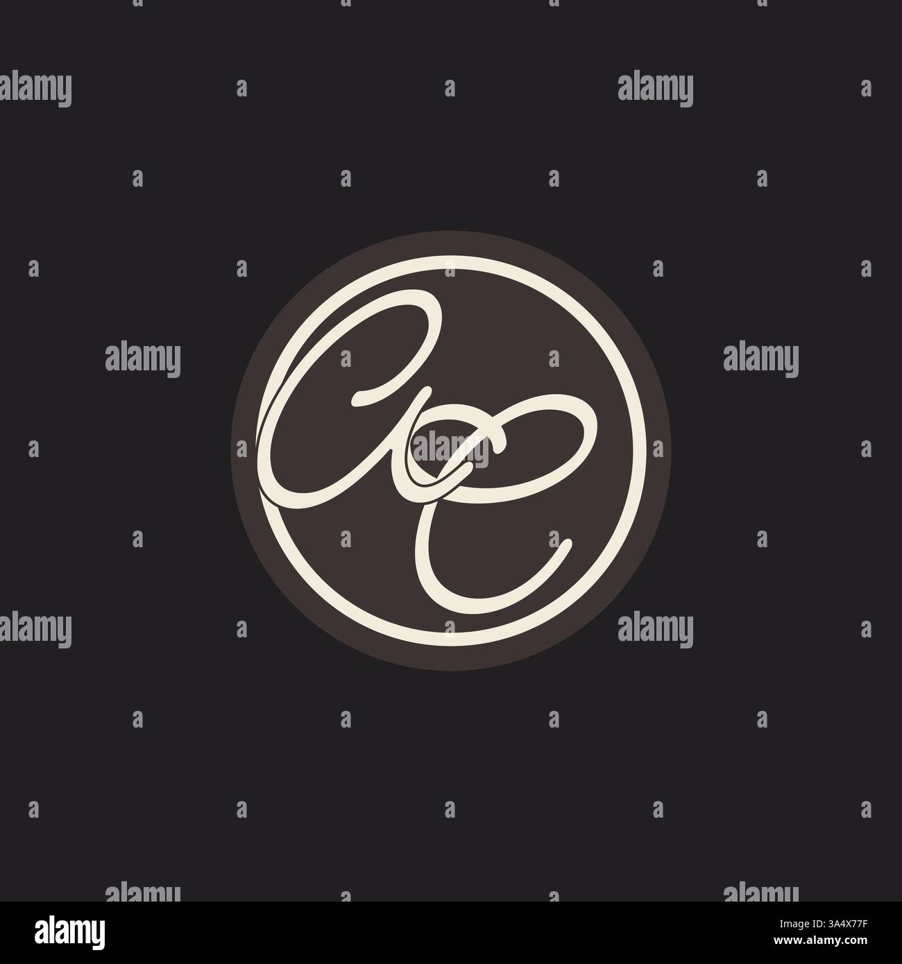 Initial letter AC monogram logo with simple and creative cirle line design ideas vector graphic ...