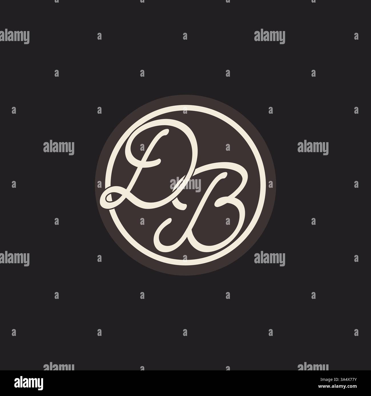 Initial letter DB monogram logo with simple and creative cirle line design ideas vector graphic ...