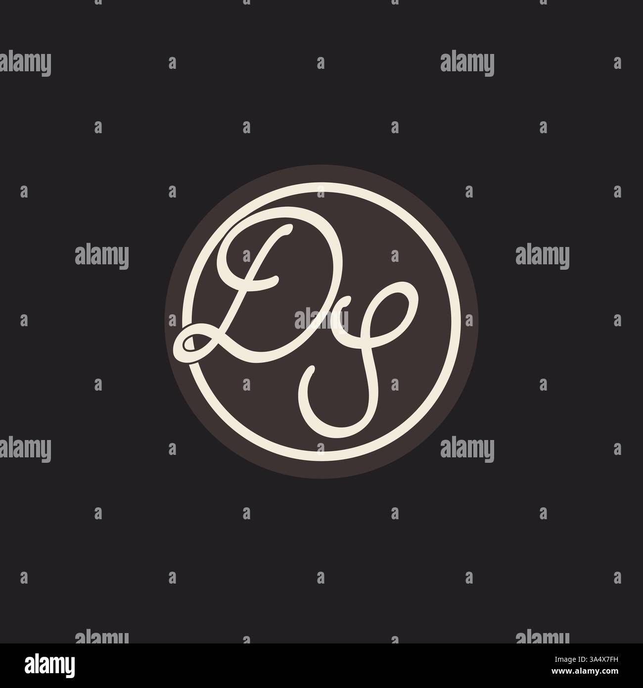 Initial letter DS monogram logo with simple and creative cirle line design ideas vector graphic ...