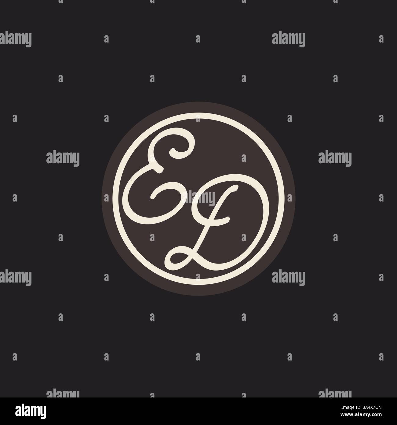 Initial letter ED monogram logo with simple and creative cirle line ...