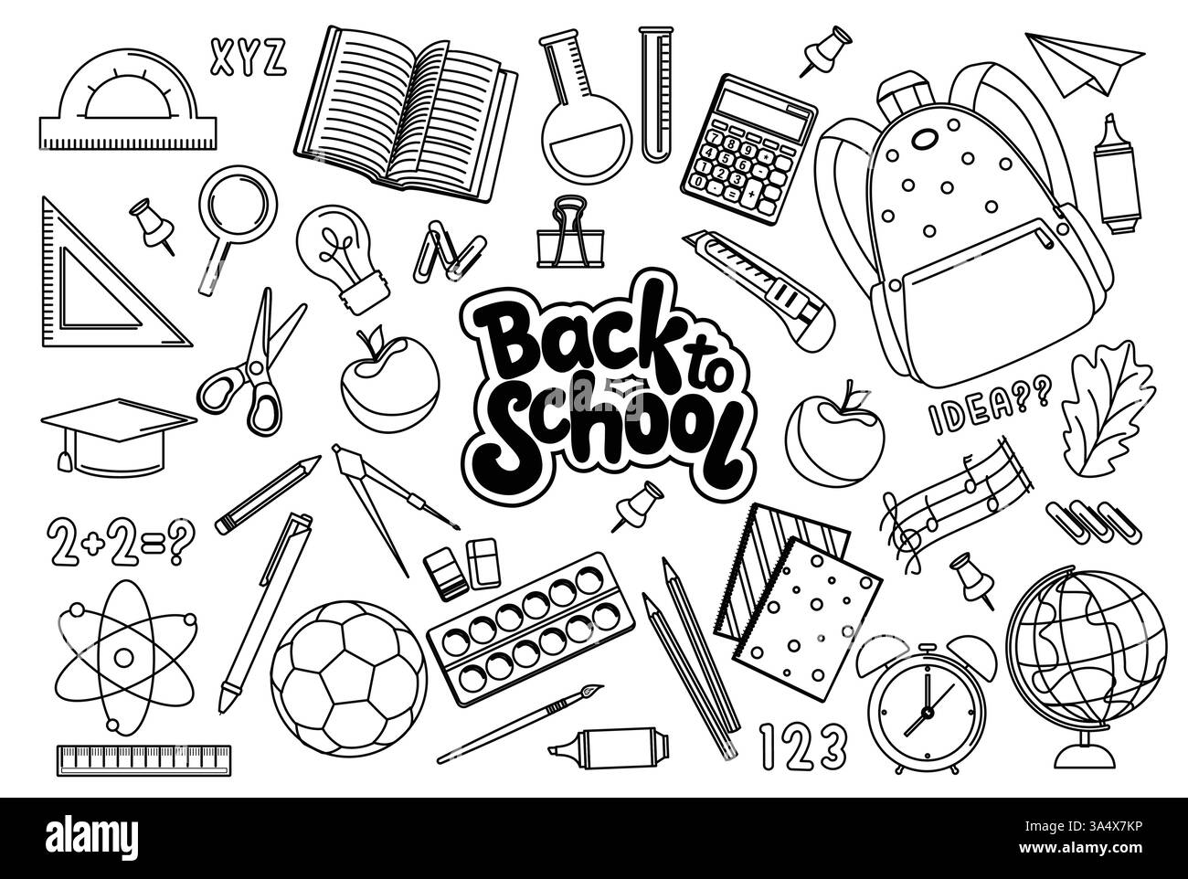 Educational tool vector vectors Black and White Stock Photos & Images ...