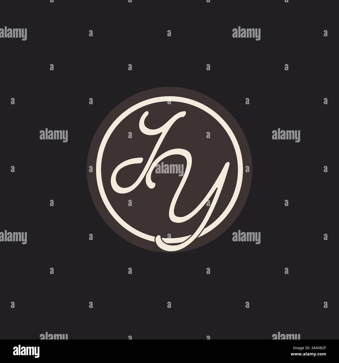 Initial letter IY monogram logo with simple and creative cirle line ...