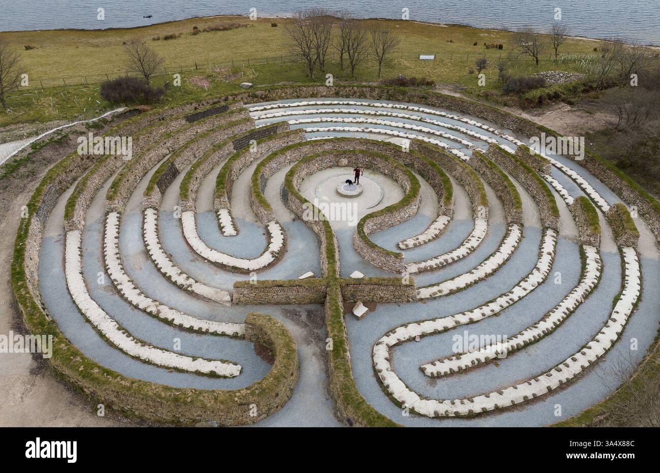 Artist Will Coleman, with his dog Morgi, plays an exclusively composed ...