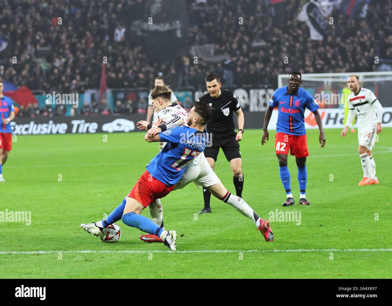 Alejandro Garnacho dribbling during the UEFA Europa League match ...