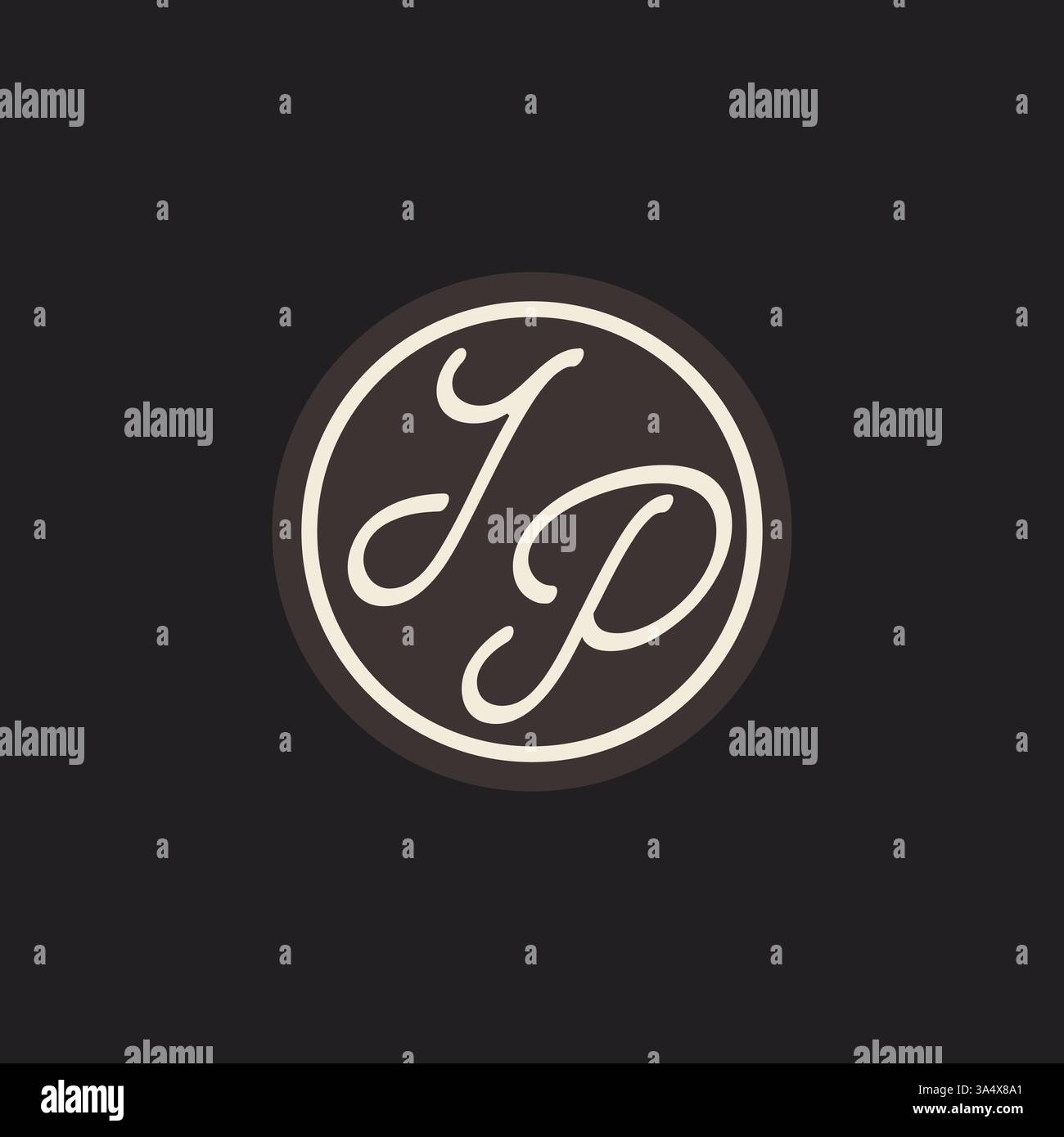Initial letter IP monogram logo with simple and creative cirle line ...