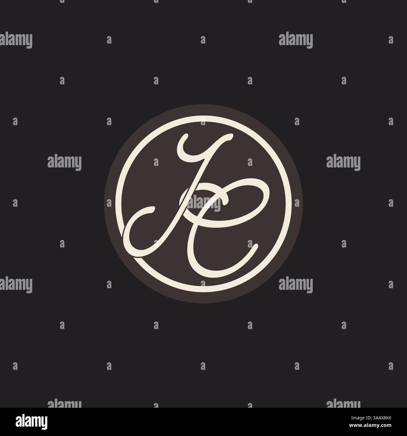 Initial letter JC monogram logo with simple and creative cirle line ...
