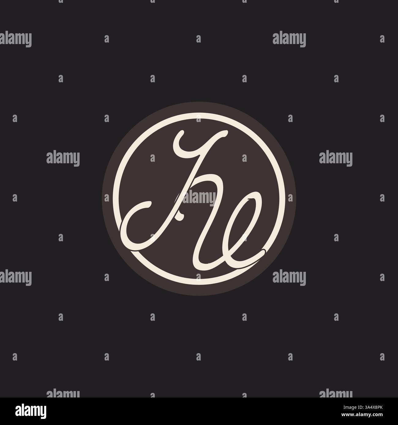 Initial letter JV monogram logo with simple and creative cirle line ...