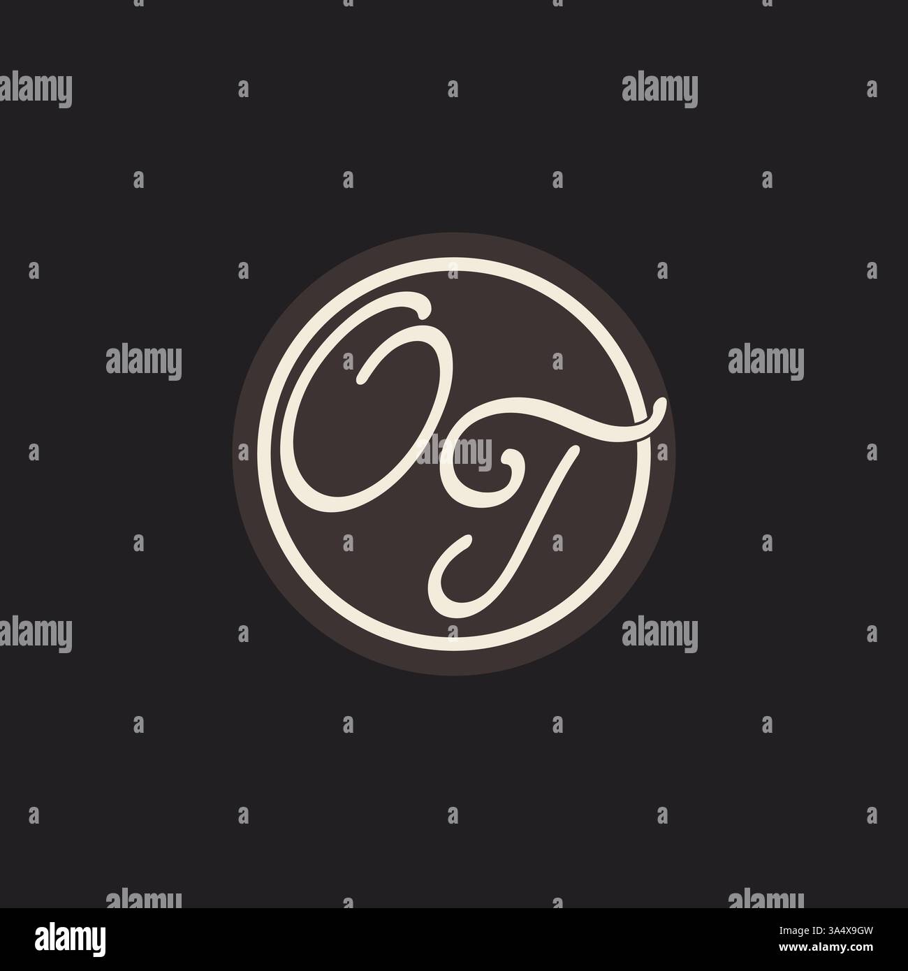 Initial letter OT monogram logo with simple and creative cirle line design ideas vector graphic ...