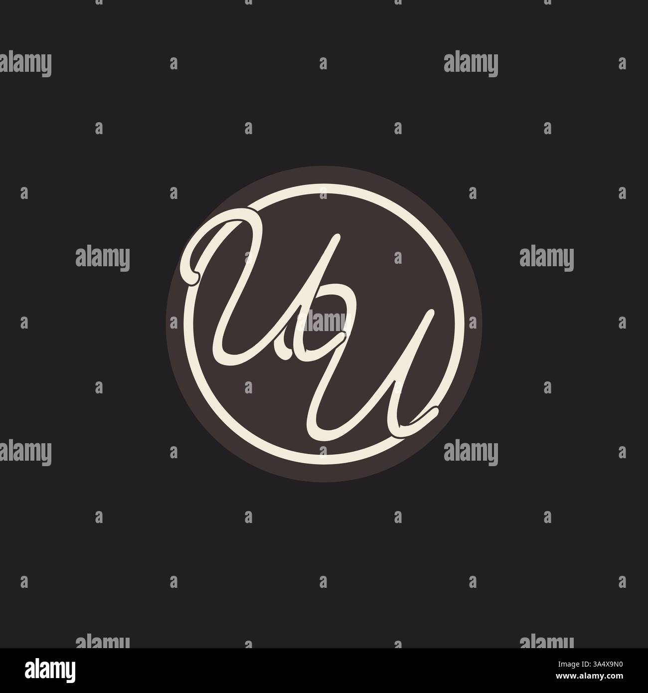 Initial letter UU monogram logo with simple and creative cirle line design ideas vector graphic ...