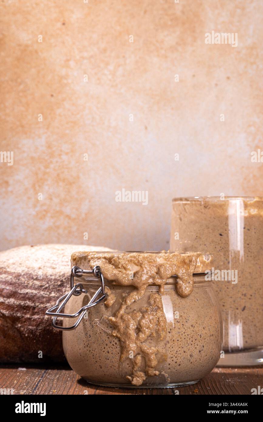 Healthy lifestyle, gluten free fermenting diet. Homemade sourdough ...