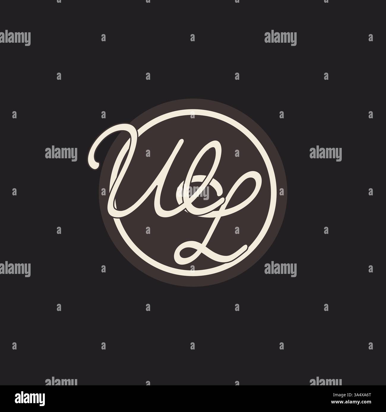 Initial letter WL monogram logo with simple and creative cirle line ...