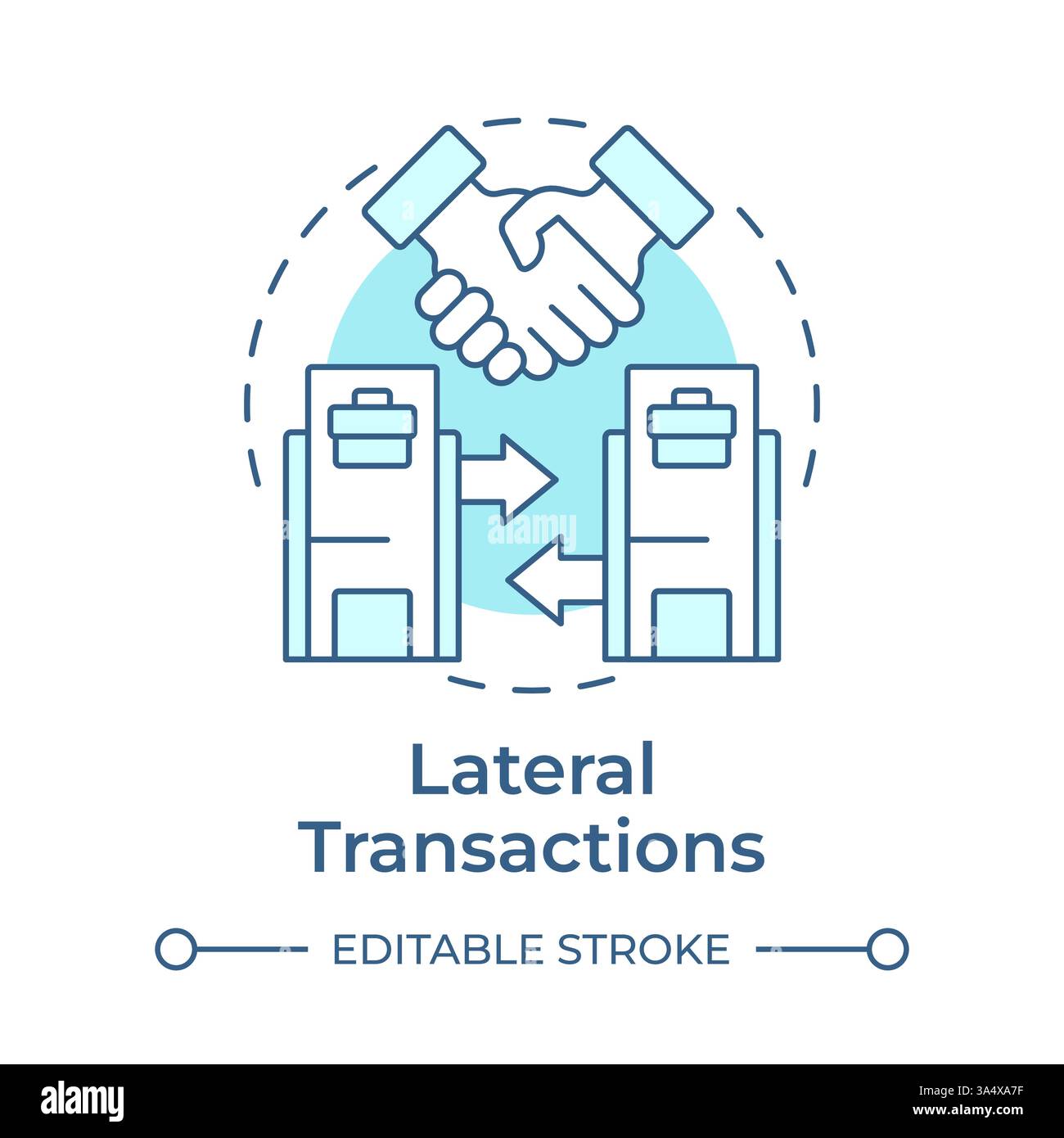 Lateral transactions soft blue concept icon Stock Vector Image & Art ...